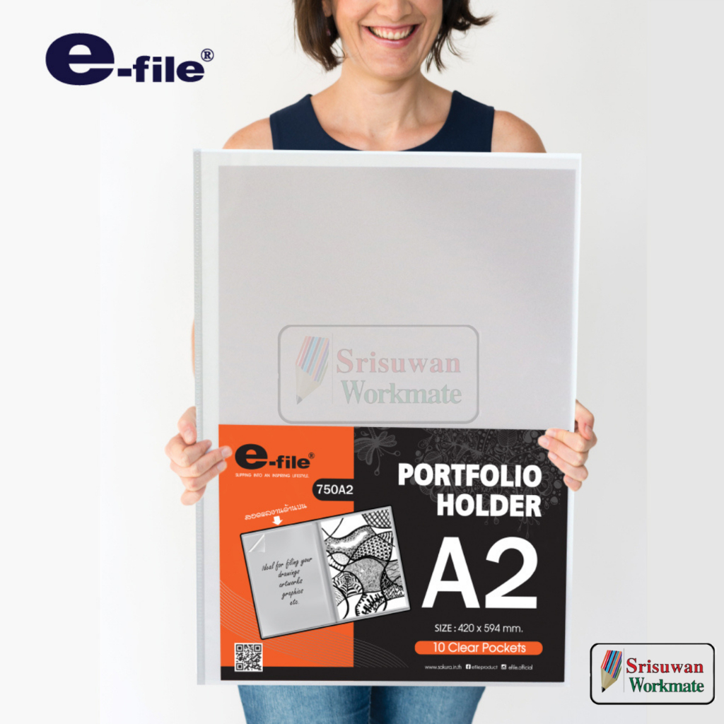 e-file PORTFOLIO HOLDER แฟ้มเก็บเอกสาร A3 / A2 แฟ้มสะสมผลงาน 750A ...