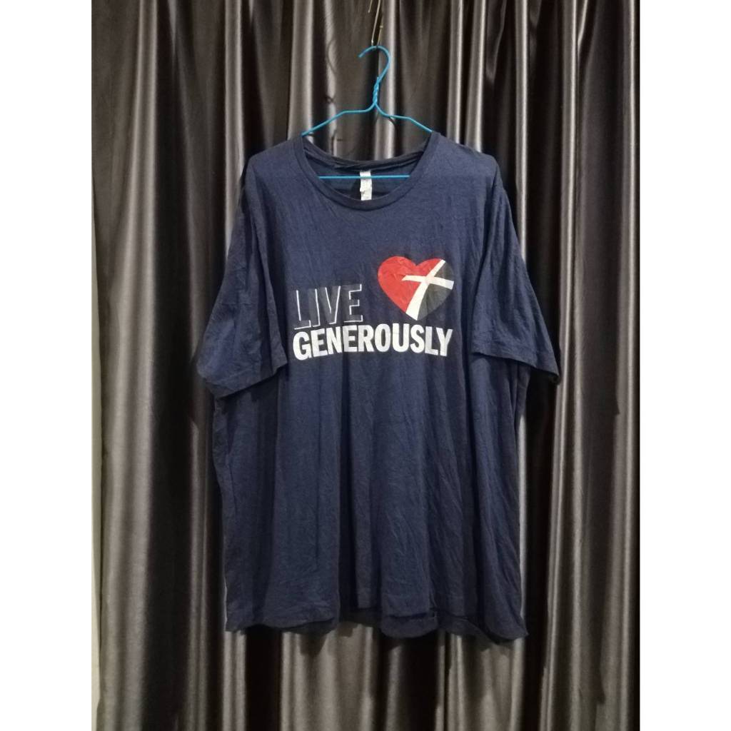 เสื้อยืดวินเทจ ลาย LIVE GENEROUSLY รอบอก48นิ้ว ยาว29นิ้ว | Shopee Thailand