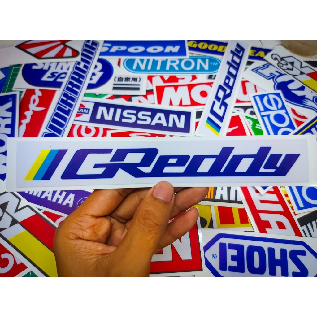 สติ๊กเกอร์ติดรถ Greddy เคลือบกันรอย กันน้ำ เกรด 2 ปี ขนาด 19.5 x 3 ...