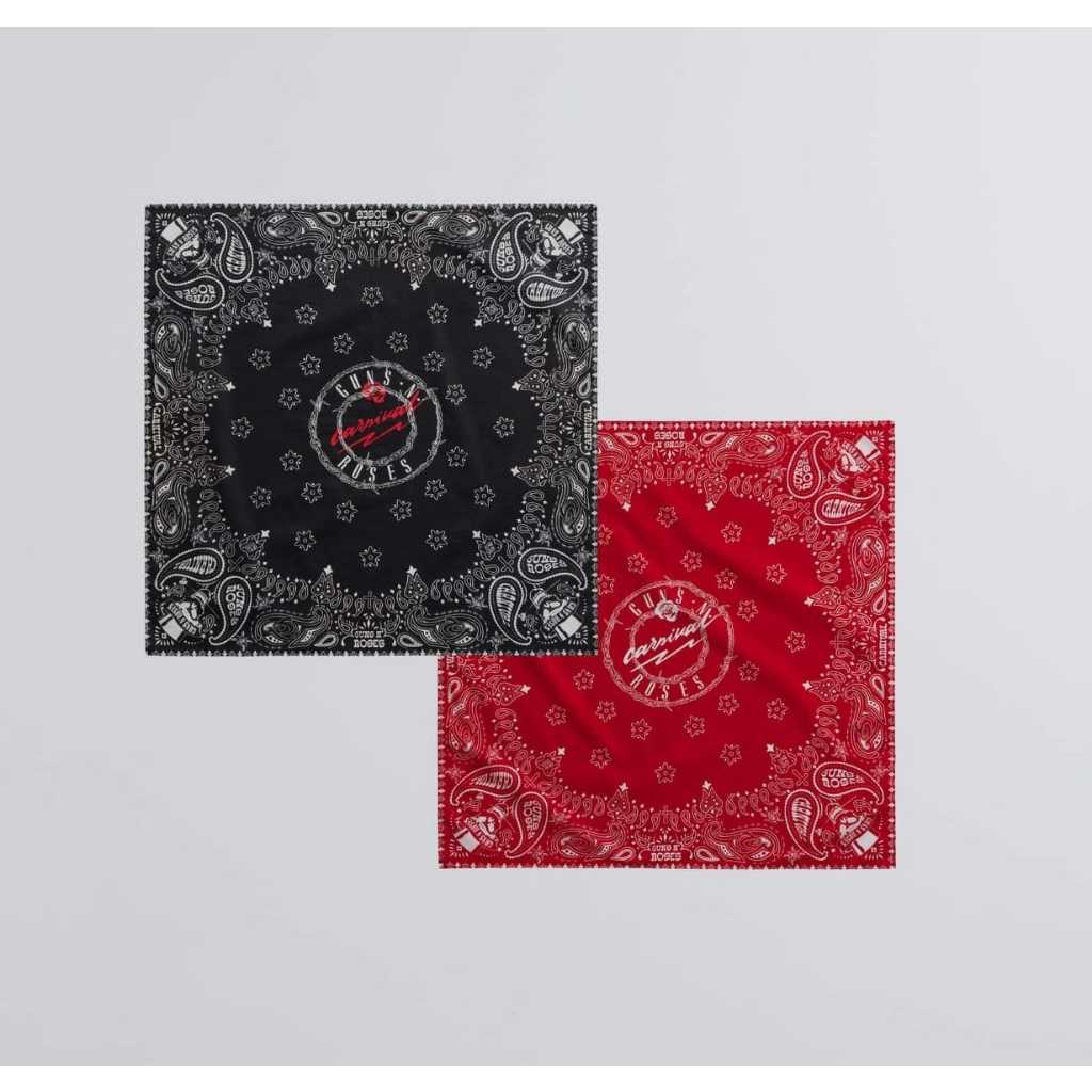 [ ของแท้ ] ผ้าเช็ดหน้า CARNIVAL x Guns N' Roses Collection BANDANA PACK ...