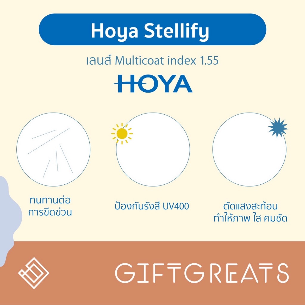 HOYA - Hoya Stellify Multicaoat 1.55 - เลนส์มัลติโค๊ดกรองแสงยูวี ...