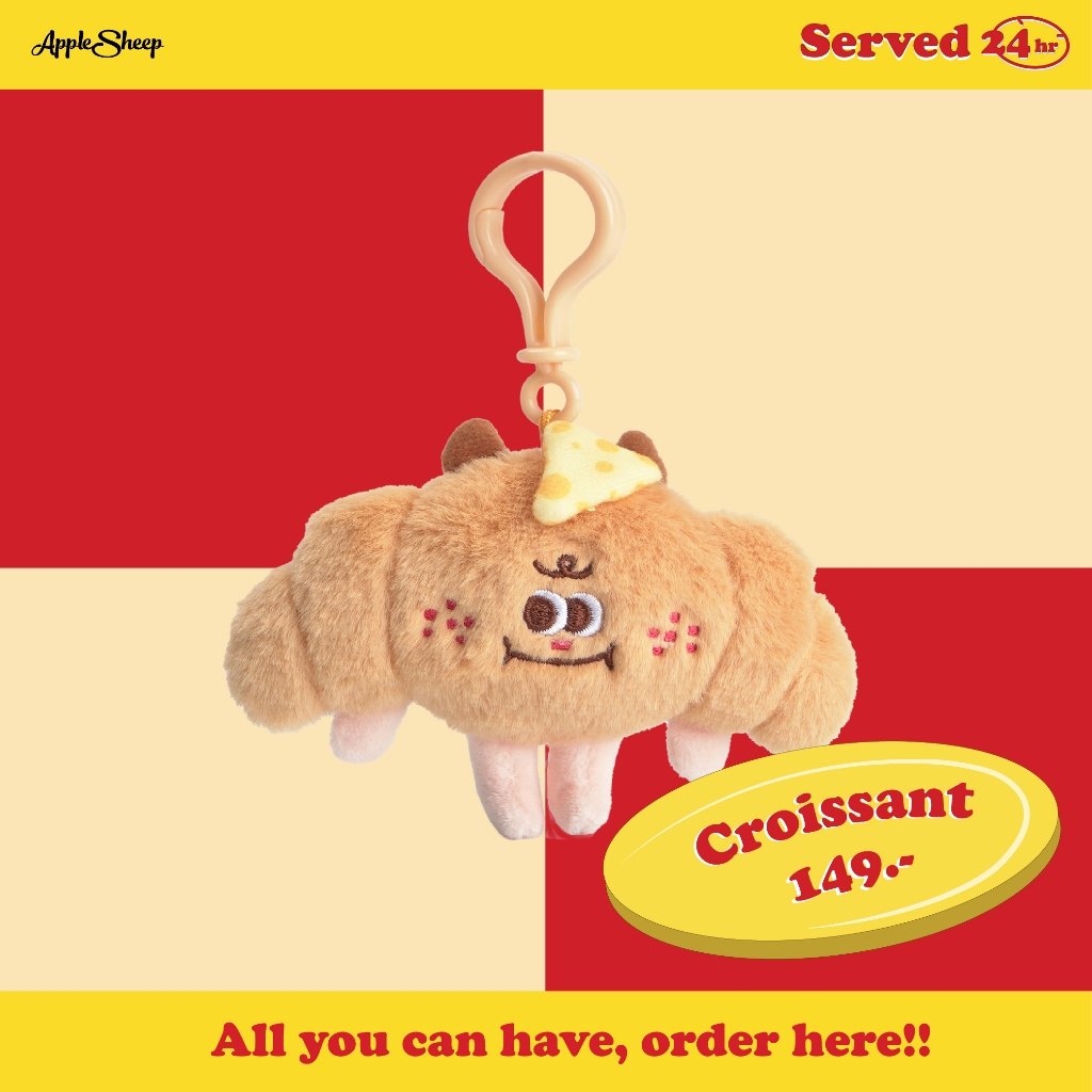 [Friends Food Keychain] พวงกุญแจ ตุ๊กตารูปเบอร์เกอร์ เฟรนช์ฟราย จี้ ...