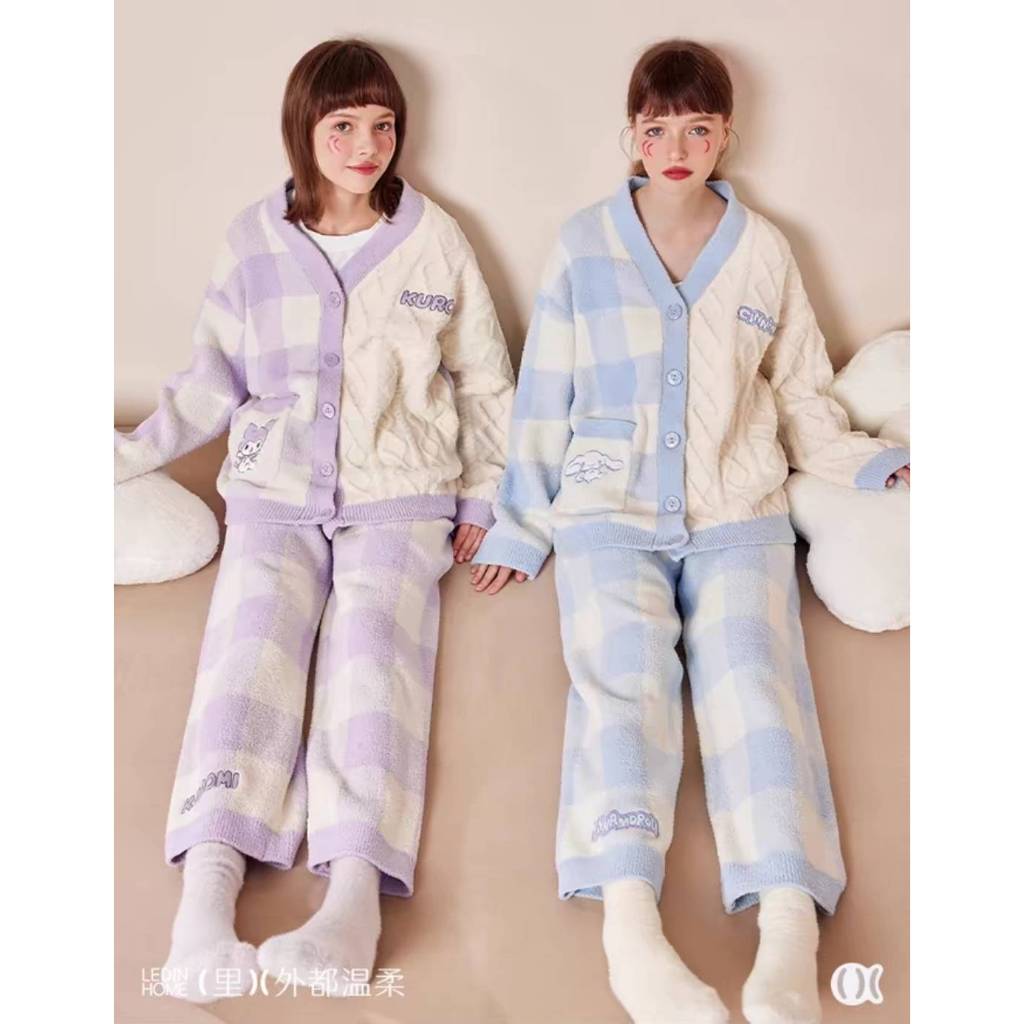 [ ️Pre-order ส่งใบสั่งซื้อก่อน EMS ตาม]LEDiN x Sanrio ชุดนอนถักกึ่ง ...