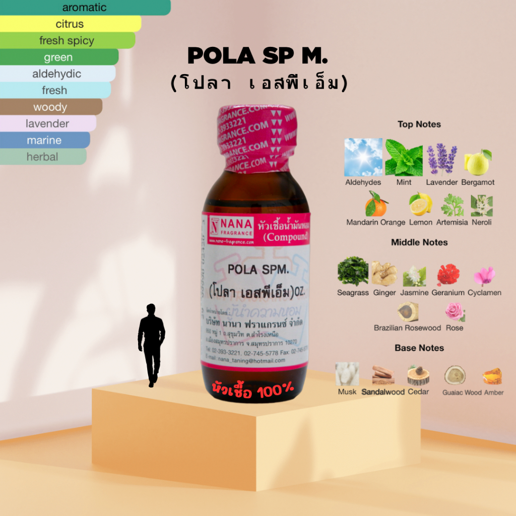 หัวเชื้อน้ำหอม 100% กลิ่นโปล่า เอสพีเอ็ม(POLA SPM.) | Shopee Thailand