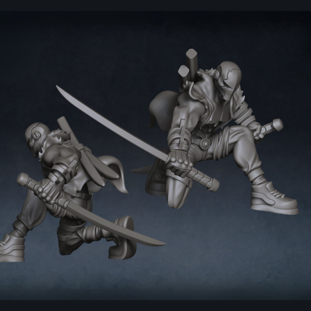 Sci-Fi Ninja - Humanoid / 32mm scale 3D printed miniature RPM | Shopee ...
