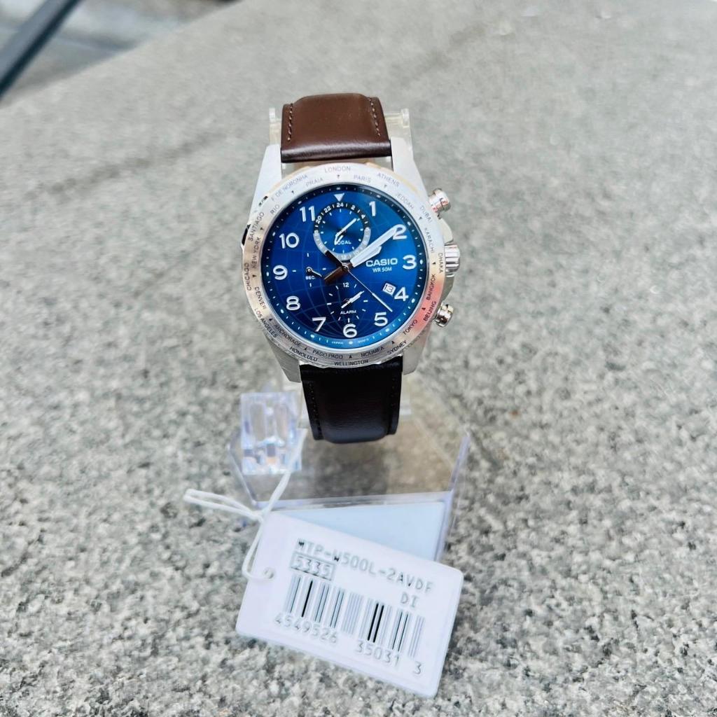 นาฬิกา Casio Standard World Time รุ่น MTP-W500 สายหนังแท้ สินค้าของแท้ ...