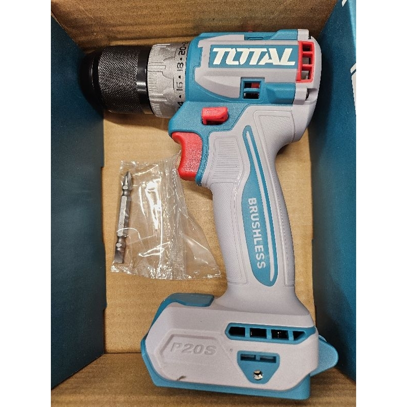 TOTAL สว่านแบตเตอรีไร้สายหัวเหล็กแปรงถ่านลิเธียมไอออน 60 N.m รุ่น ...