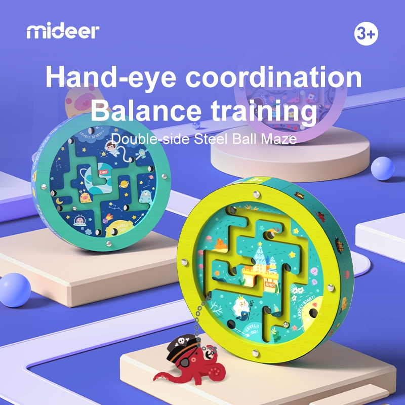 Mideer Double-Side Steel Ball Maze เขาวงกต ฝึกการวางแผนพร้อมฝึกสมาธิ ...