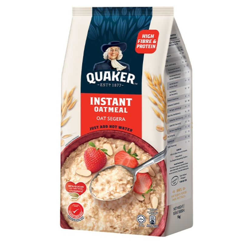 เควกเกอร์ ข้าวโอ๊ต กึ่งสำเร็จ 1000 กรัม - Instant Oatmeal 1000g Quaker brand | Shopee Thailand
