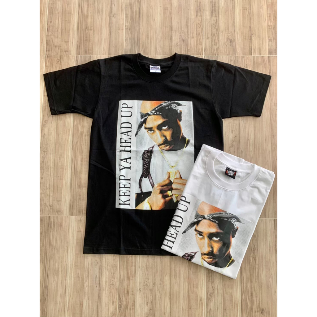 TUPAC 2PAC head เสื้อยืดวงร็อค ทูแพ็ค ทู แพค วินเทจ 2P | Shopee Thailand