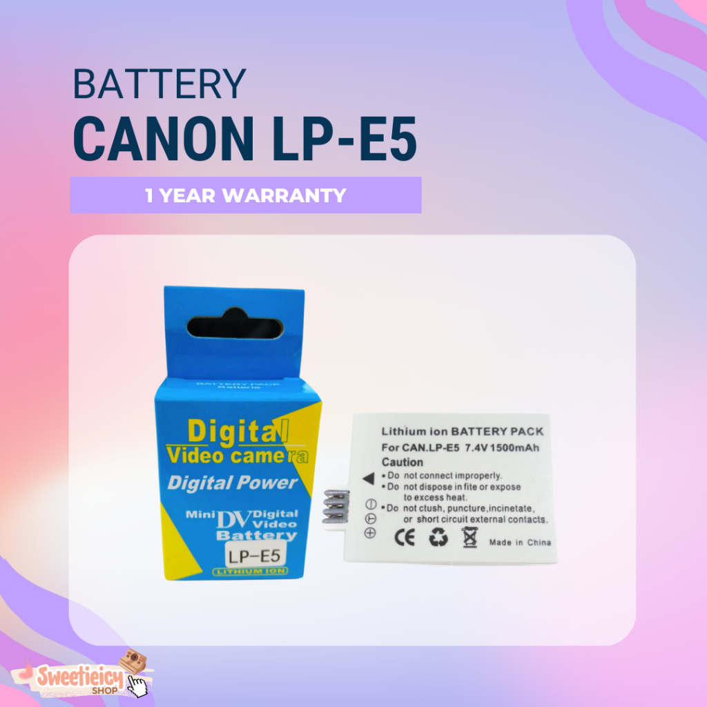 [ประกัน 1 ปี]แบตเตอรี่ Battery LP- E5 for Canon | Shopee Thailand
