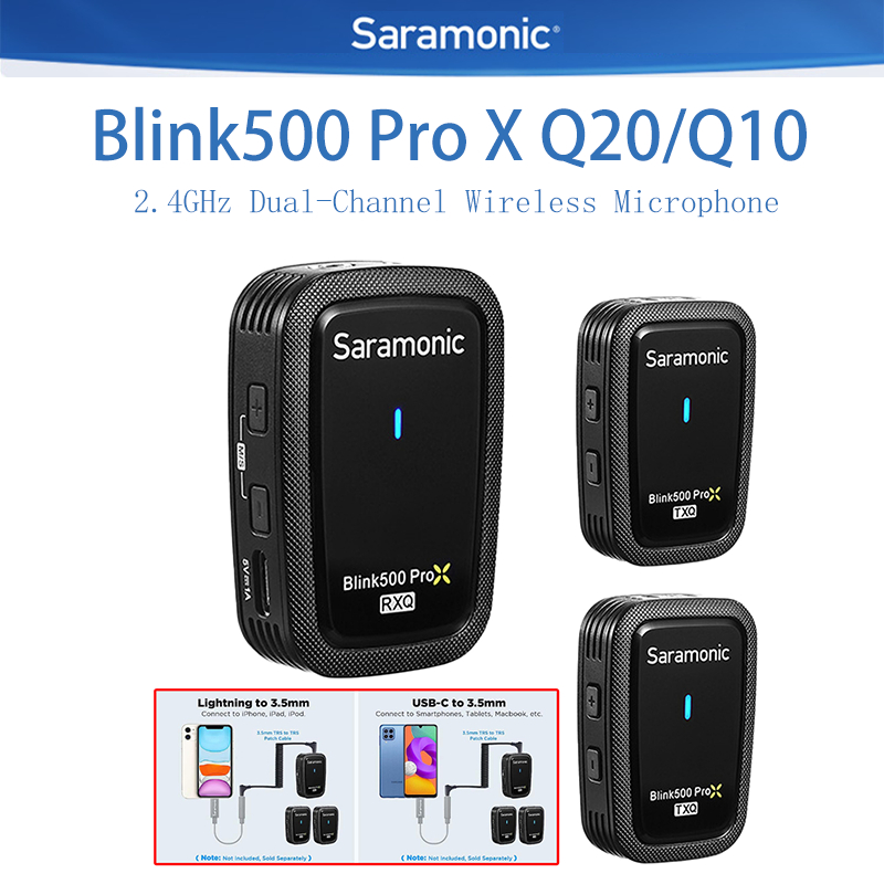 Saramonic Blink500 Pro X Q20/Q10 2.4GHz Dual-Channel Wireless ...