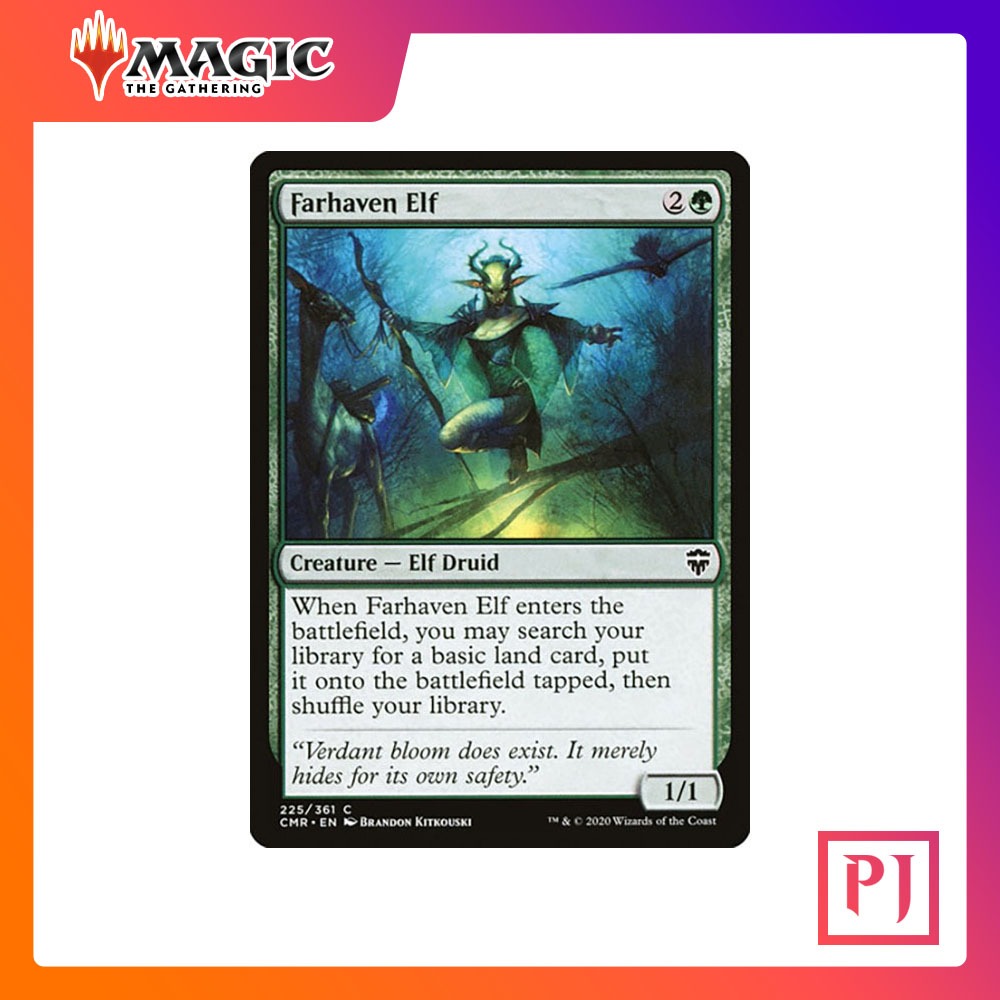 [MTG] Farhaven Elf [CMR] [GREEN] [COMMON] [NORMAL] [ENG] (การ์ดเมจิค / Magic the Gathering ...