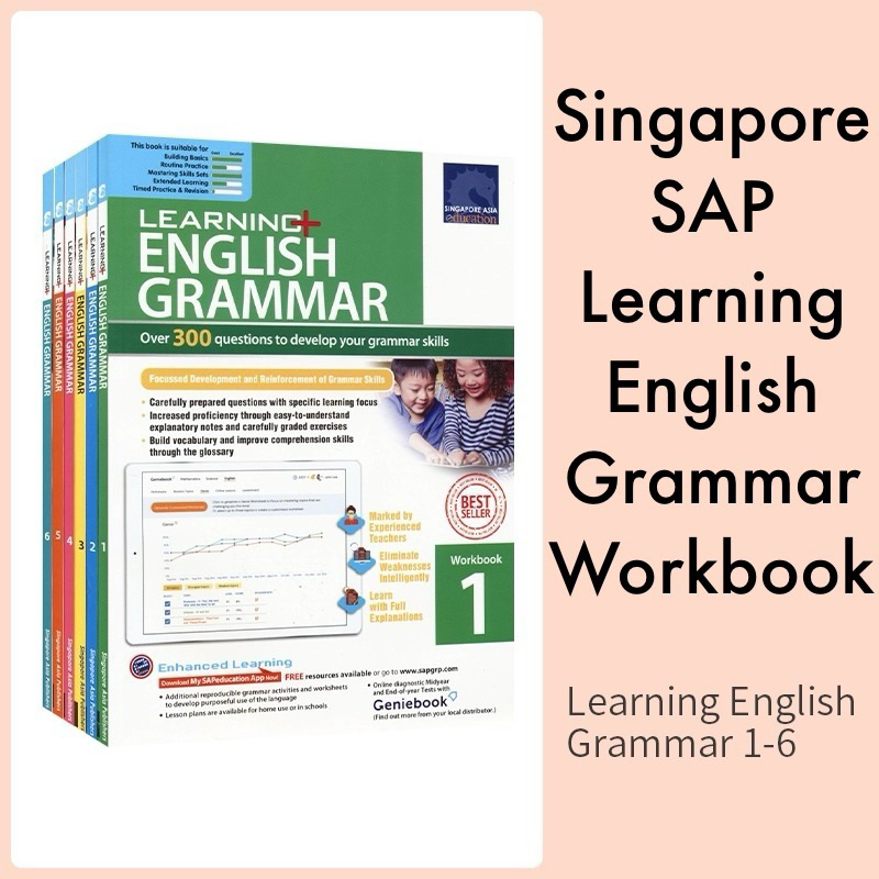 Learning English Grammar Workbook Grade 1-6 , Aged:7-12 | Shopee Thailand
