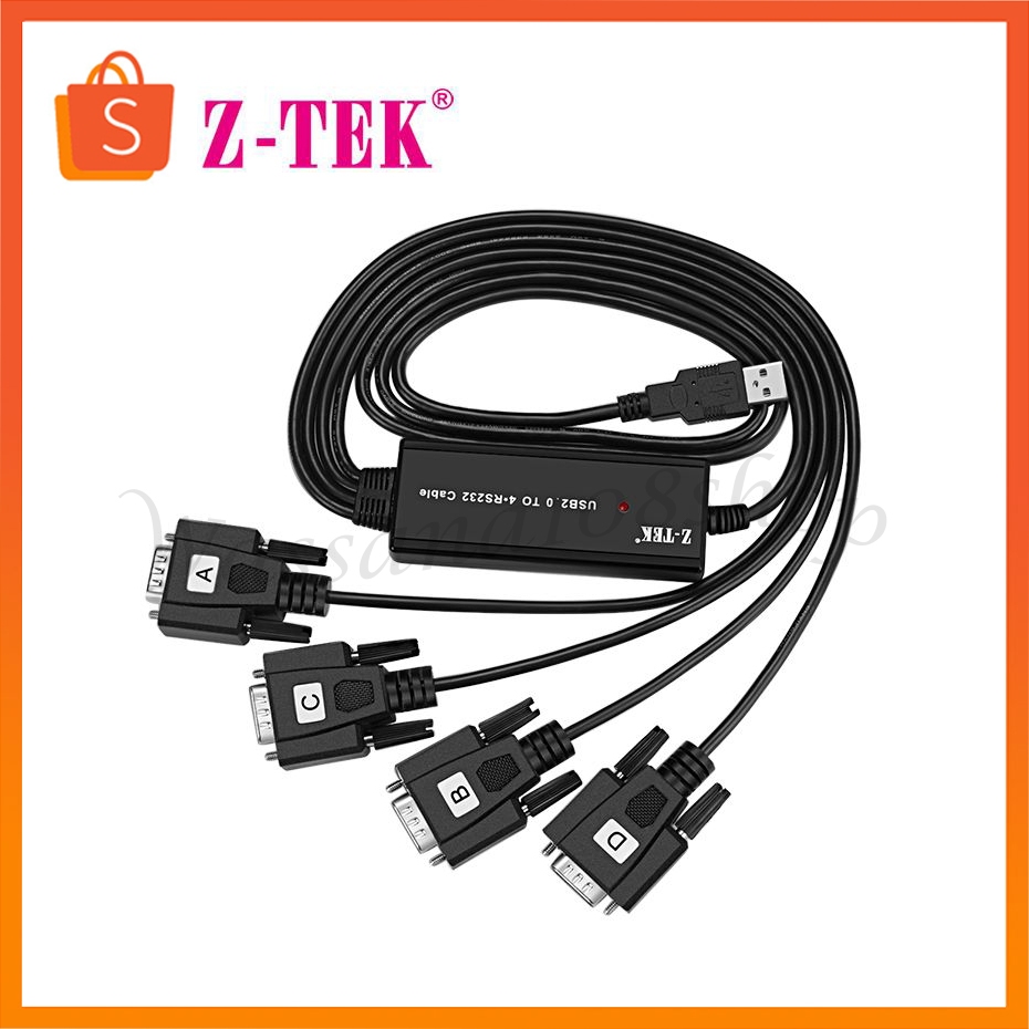 Z-TEK RT ZE552A USB-to-4-serial USB2.0-turn four-channel RS232 | Shopee ...
