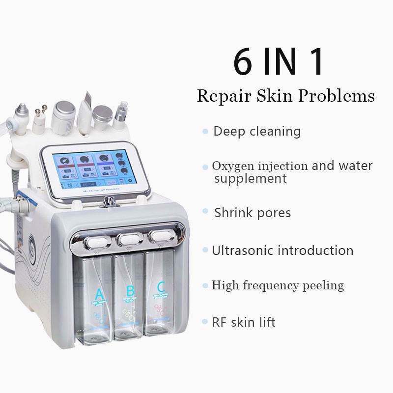 Hot Upgrade 6 in 1 ฟองขนาดเล็ก Skin Care เครื่องมือ Ultrasonic RF Hydra ...