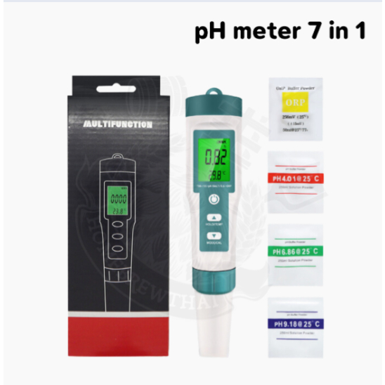 PH meter 7 in 1รุ่น C-600 พร้อมชุดน้ำยา | Shopee Thailand