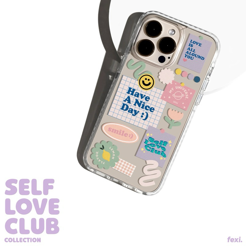 เคสไอโฟน ((สั่งทำชื่อได้)) “ Self love club “ iPhone Case for 12 - 16 series & Samsung S24 ...