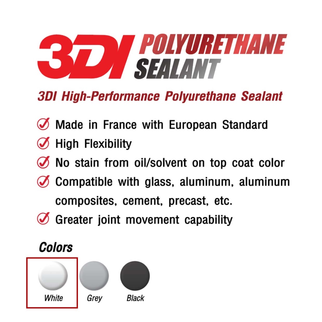 พียู 3DI PU polyurethane Sealant กาวอุดรอยรั่ว วัสดุยาแนวรอยต่อ ...