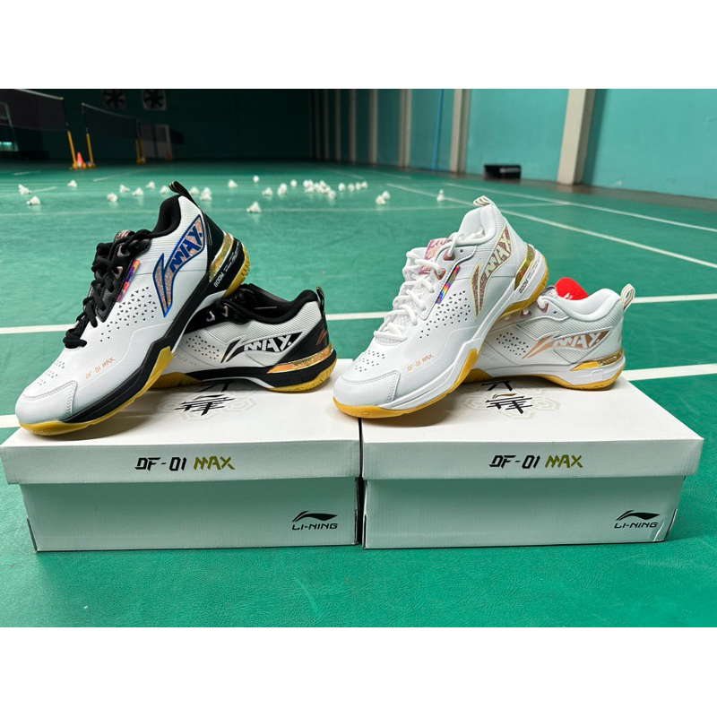 รองเท้าแบดมินตัน Li-Ning DF-01 Max ซัพพอร์ทดีที่สุด เบา + นิ่ม (แถมถุง ...