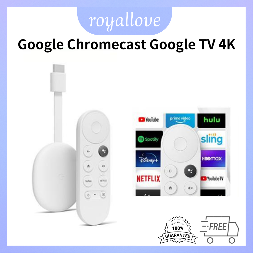 【พร้อมส่ง】Ready Stock Google Chromecast with Google TV 4K Android ...