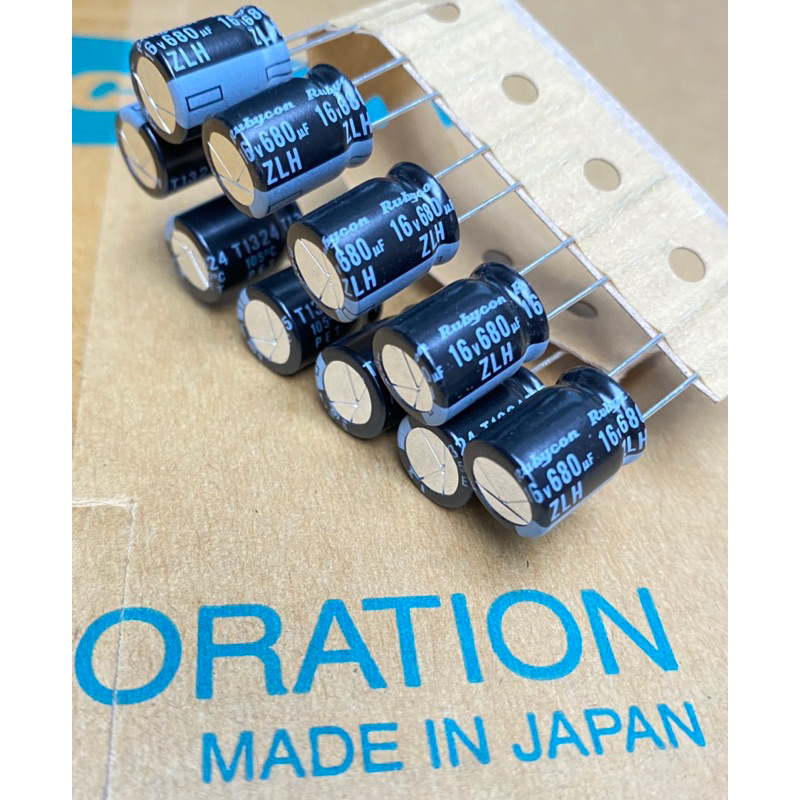 (แพ็ค10ชิ้น) C 680UF 16V Rubycon Japan สีดำ105C ขนาด10x13mm ของแท้ใหม่ ...