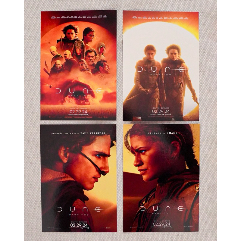 (1 ชุดมี 4 แบบ) โปสการ์ดของแท้ “DUNE 2” จาก Major Cineplex - Poster ...