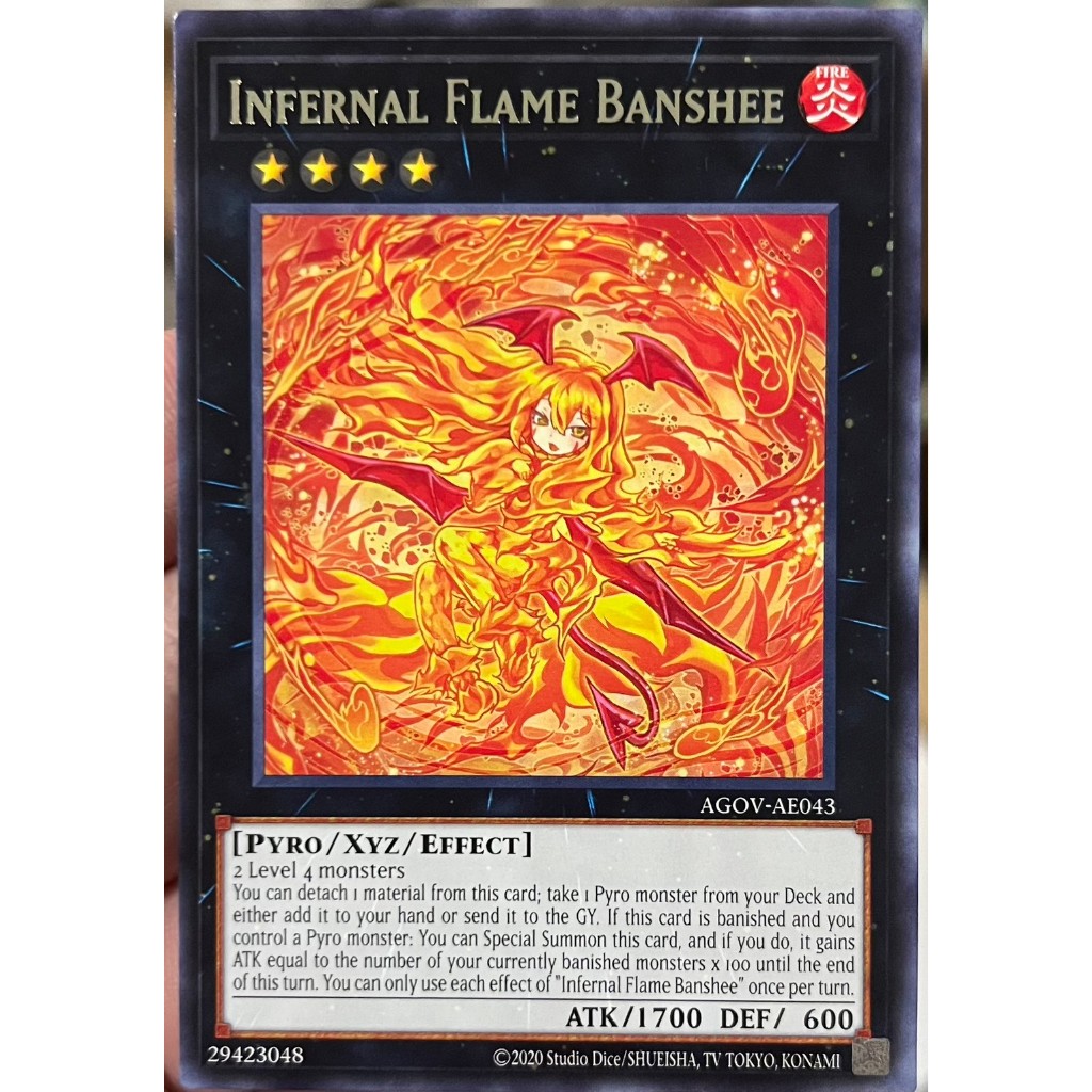 Yugioh Asia-Eng [AGOV-AE043] Infernal Flame Banshee (Rare) การ์ดยูกิแท้ ...