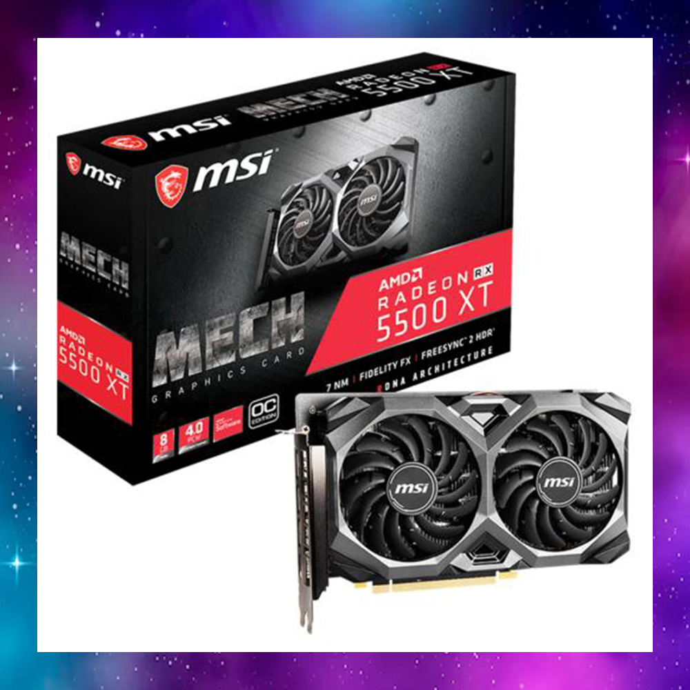 VGA (การ์ดแสดงผล) MSI RADEON RX 5500 XT 5500XT MECH 8G OC - 8GB GDDR6 ...
