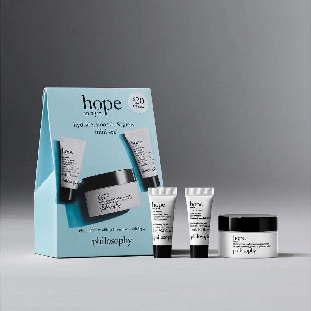 เซ็ทดูแลผิวหน้า Philosophy Hope Skin Care Sets (Smooth Glow 15 ML + Eye ...