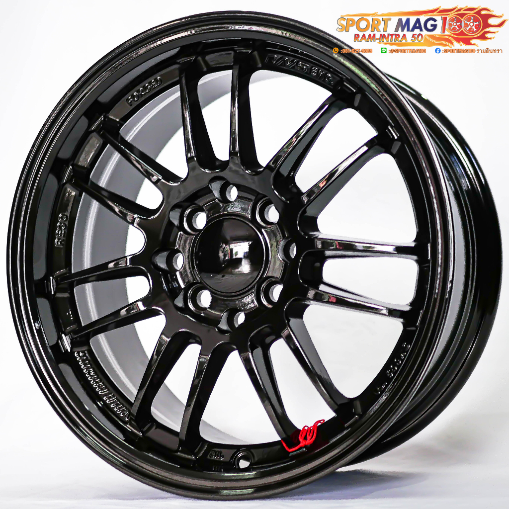 ล้อแม็กใหม่ RE30 4รู100/114 ET35 ดำแวว 7-15นิ้ว | Shopee Thailand