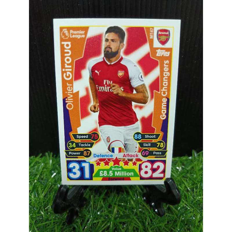 Olivier Giroud Game Changers Arsenal Forward Match attax Card | Shopee ...