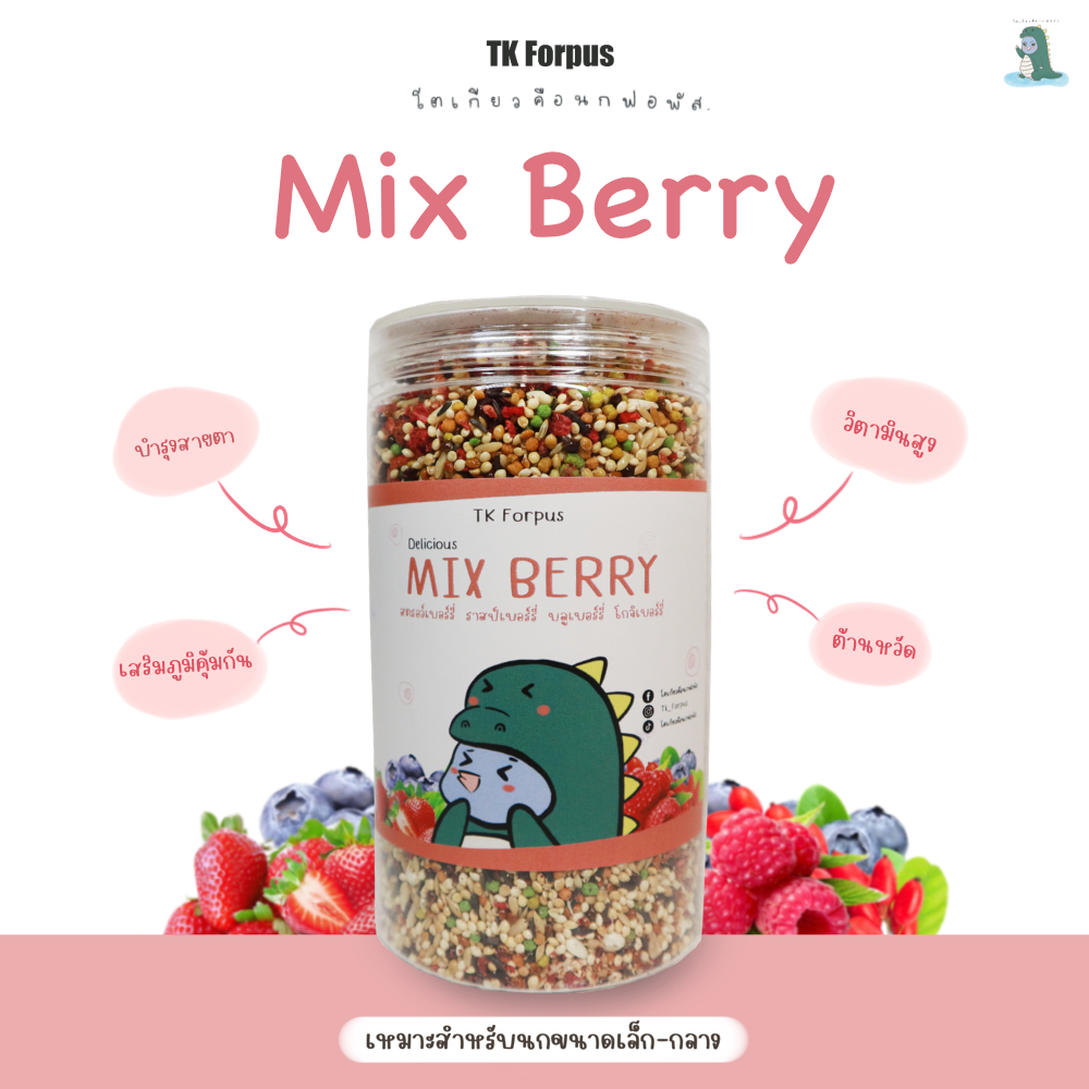 อาหารนก Tk Forpus สูตร Mix Berry เบอร์รี่ 4 ชนิด | Shopee Thailand