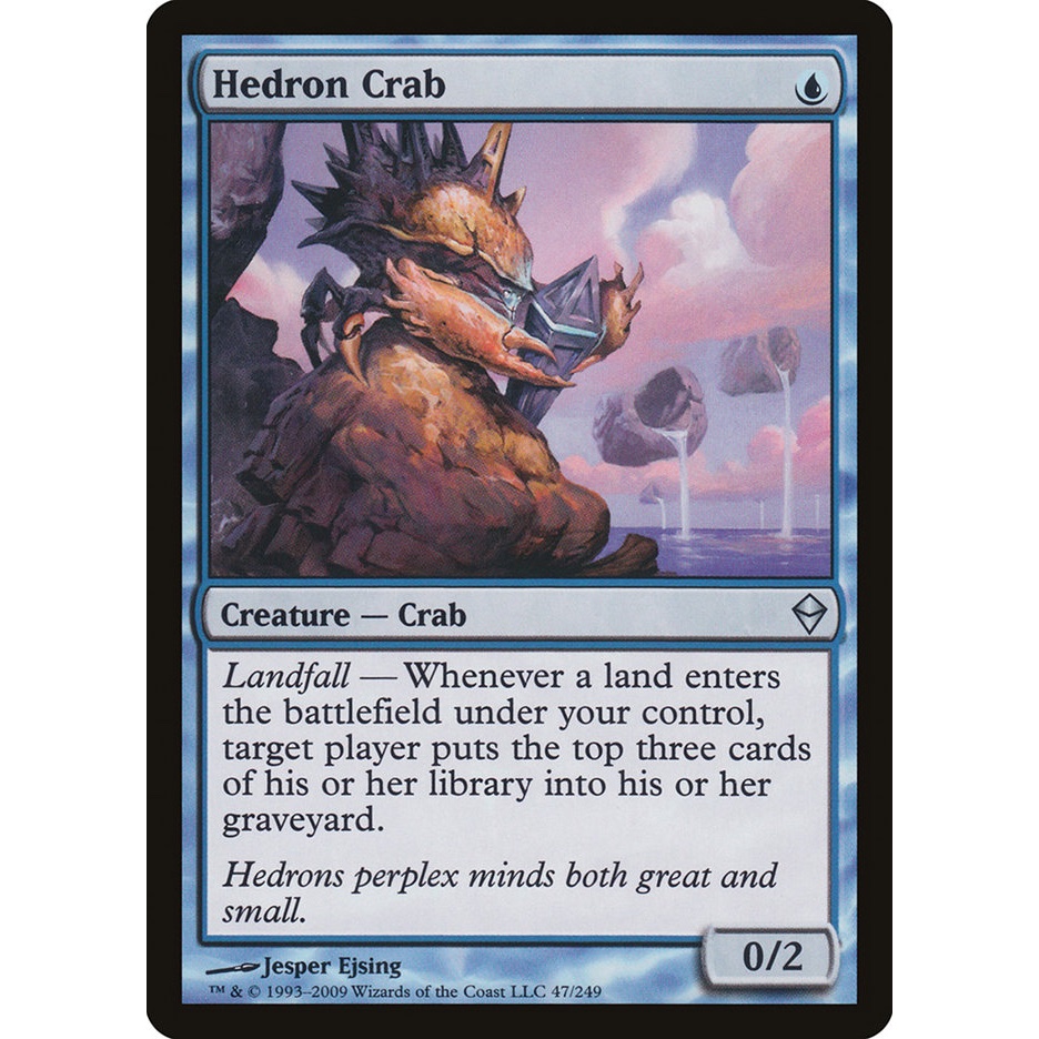 Hedron Crab การ์ด Magic The Gathering ของแท้ จากชุด Zendikar | Shopee ...