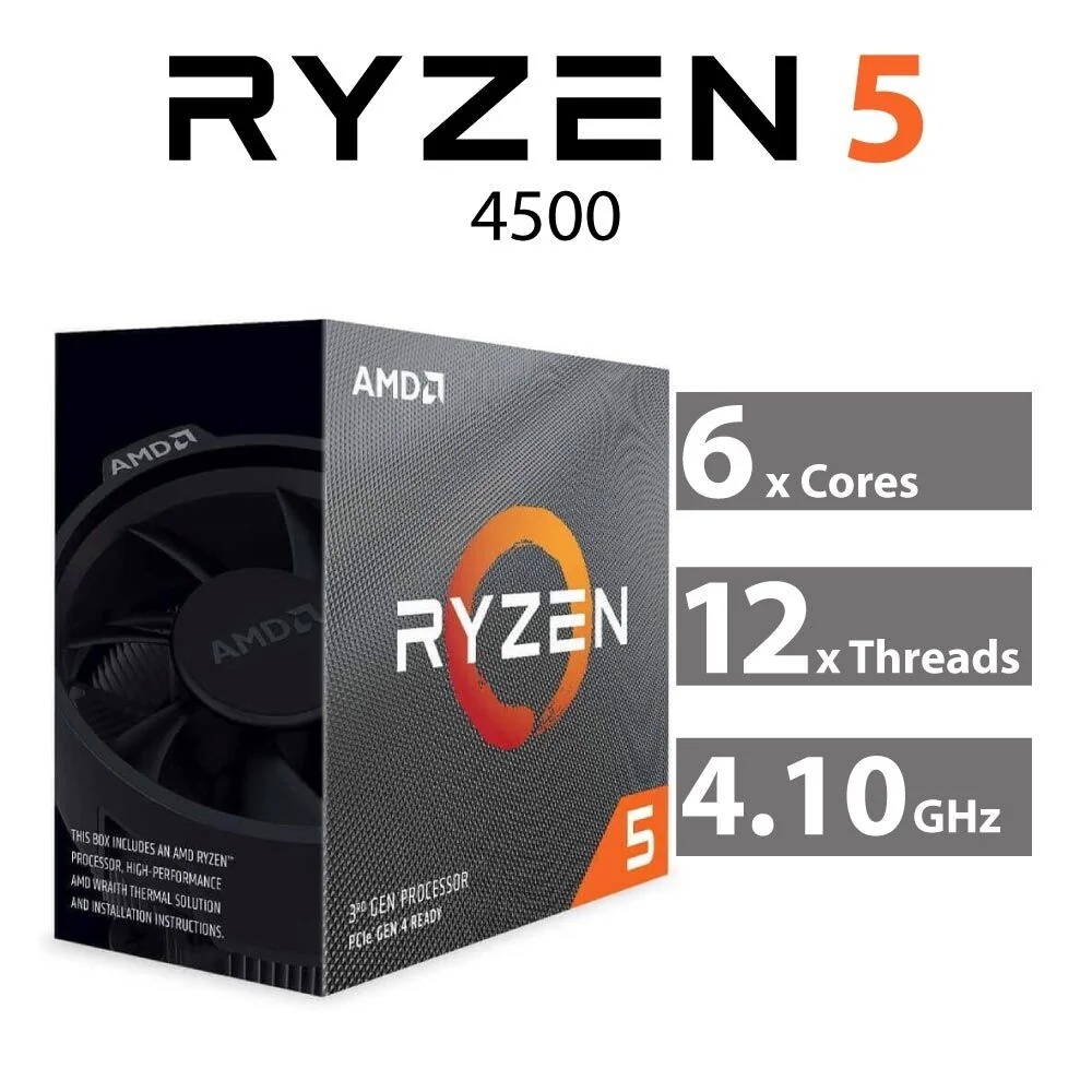 [ถูกสุดๆ 8.8] CPU (ซีพียู) AMD RYZEN 5 4500 3.6 GHz (SOCKET AM4) รับประกัน 3 - Y | Shopee Thailand