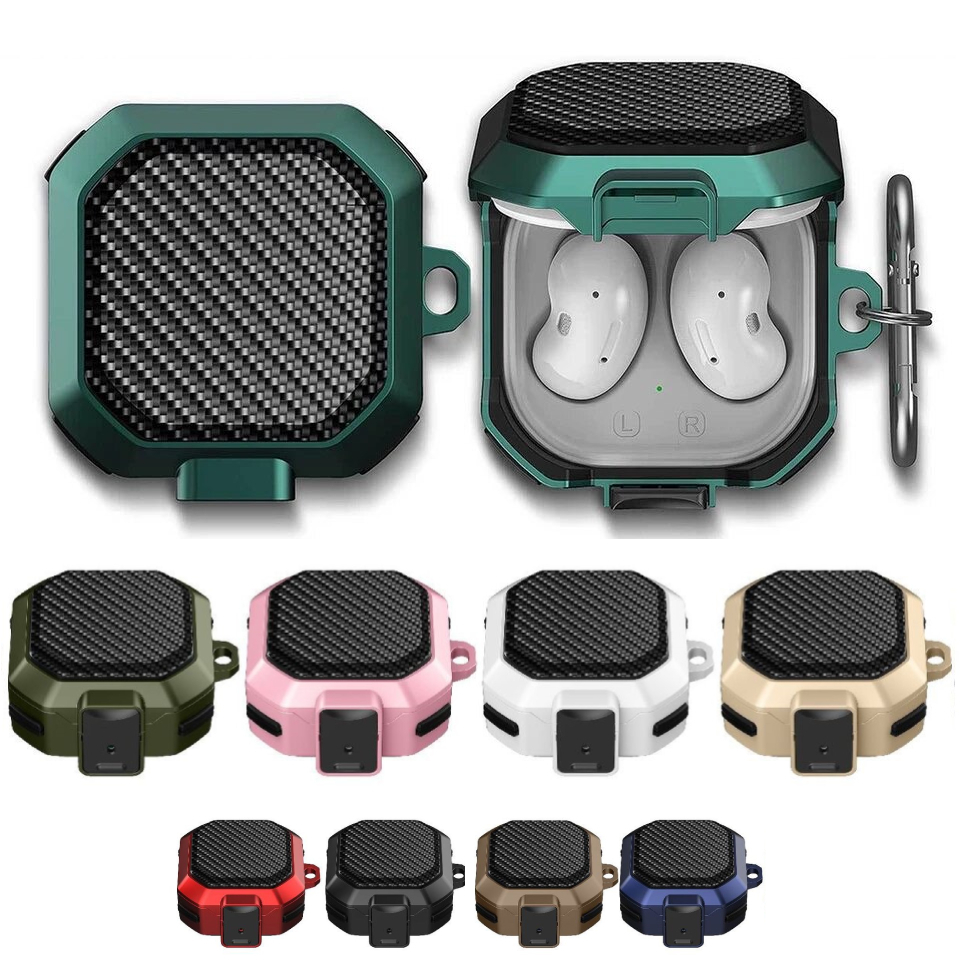 เคส Samsung buds live /pro/2/2pro/FE คลิปล็อค ป้องกันหาย ลายคาร์บอน ...