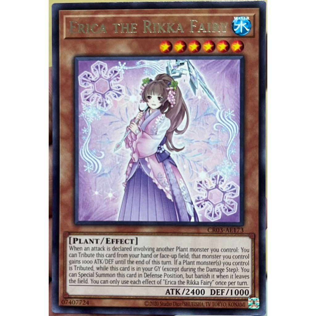 Yugioh Asia-Eng [CR03-AE173] Erica the Rikka Fairy (Rare) การ์ดยูกิแท้ถูกลิขสิทธิ์ | Shopee Thailand