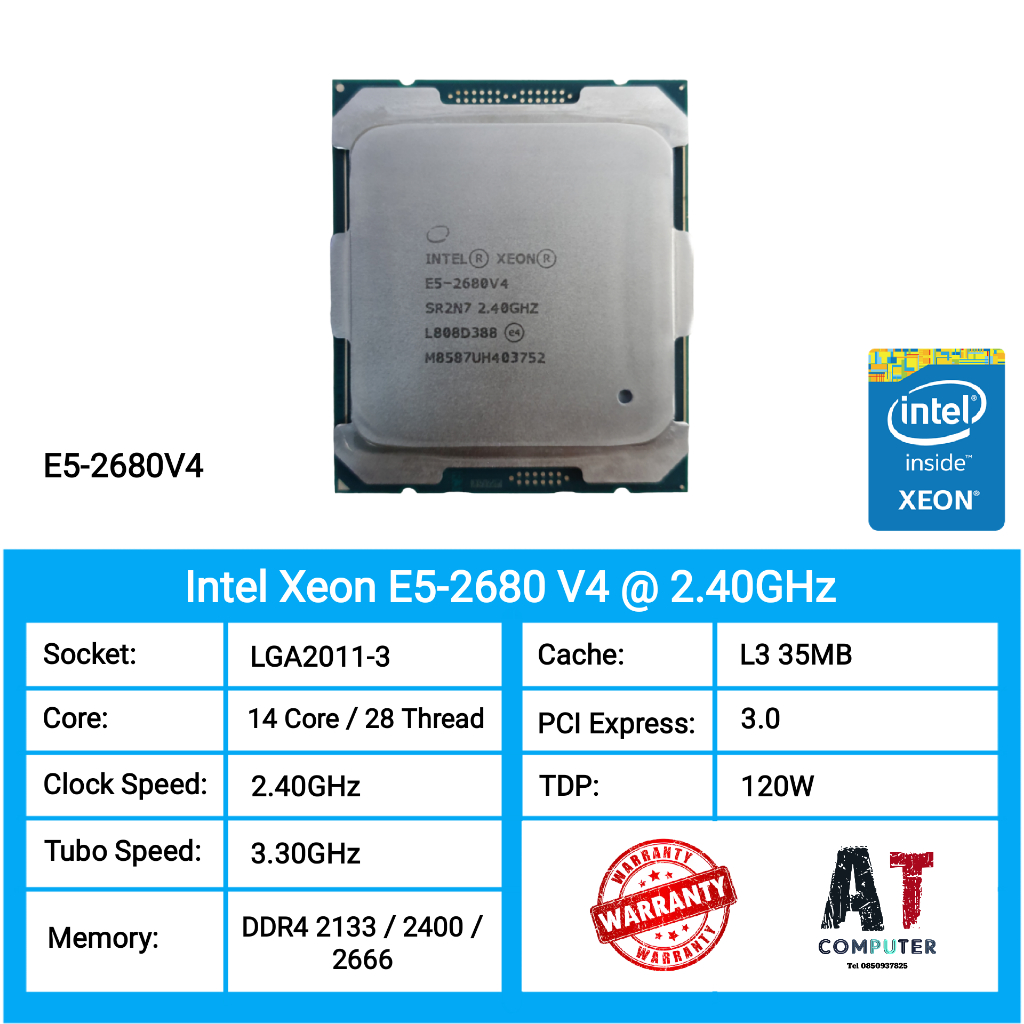 CPU Intel Xeon E5-2660 V4 /E5-2680 V4 /E5-2682 V4 /E5-2683 V4 /E5-2686 ...