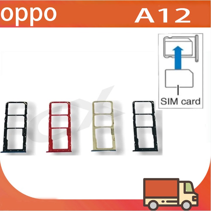 ถาดซิม OPPO A12 ที่ใส่ซิม ตัวใส่ซิม ถาดใส่เมม ถาดใส่ซิม Sim OPPO รุ่น ...