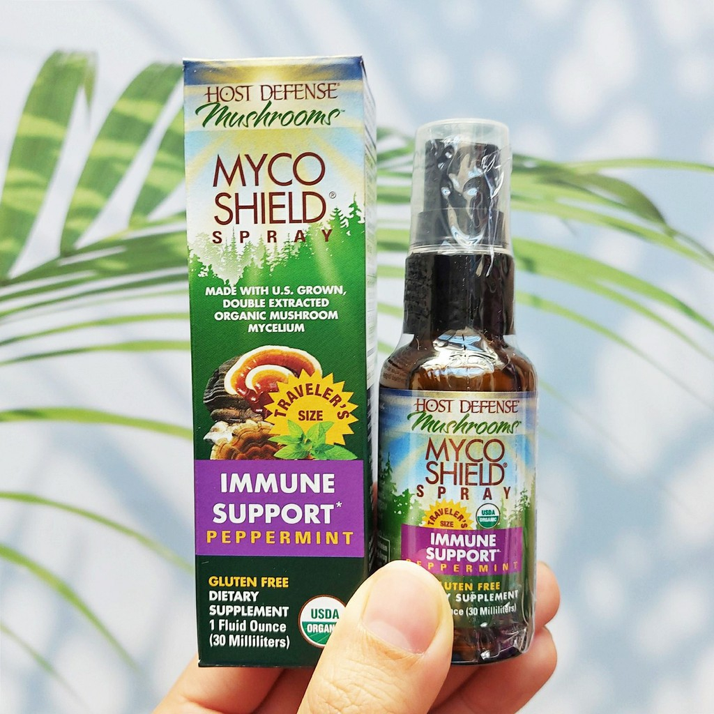 สารสกัดเห็ด Host Defense Mushrooms Myco Shield Spray Immune Peppermint ...