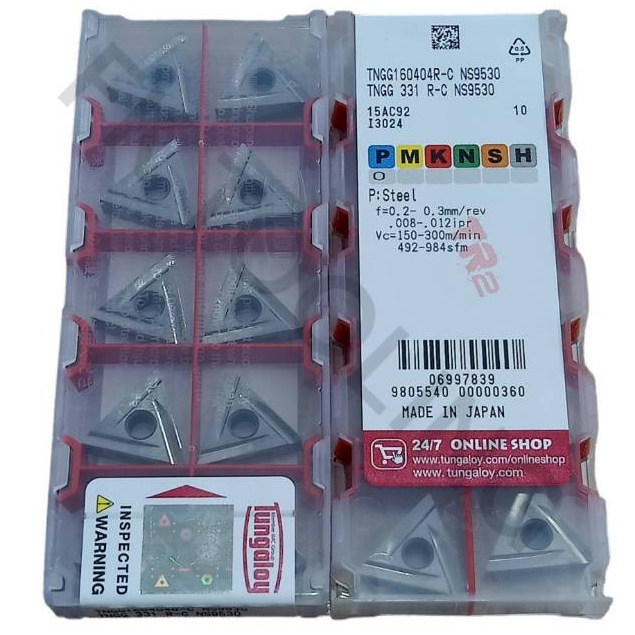 เม็ดมีด Inserts Tungaloy TNGG160404R-C NS9530 | Shopee Thailand