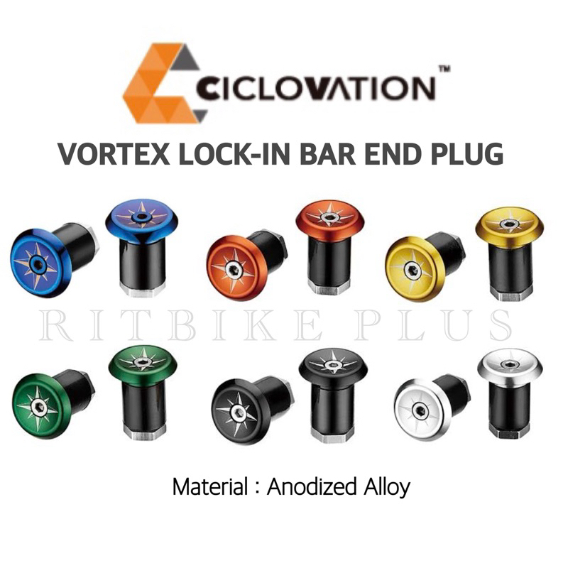 ตัวปิดปลายแฮนด์ Ciclovation Vortex Lock-In Bar End Plug Anodlized (สีดำ ...