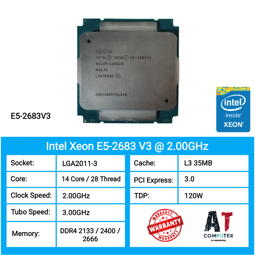 CPU Intel Xeon E5-2678 V3 /E5-2683 V3 /E5-2690 V3 /E5-2697 V3 /E5-2698 ...