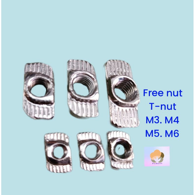 Free-Nut, T-Nut สำหรับงานอลูมิเนียมโปรไฟล์ 20 , 30, 40 mm. (Pack 10 ...