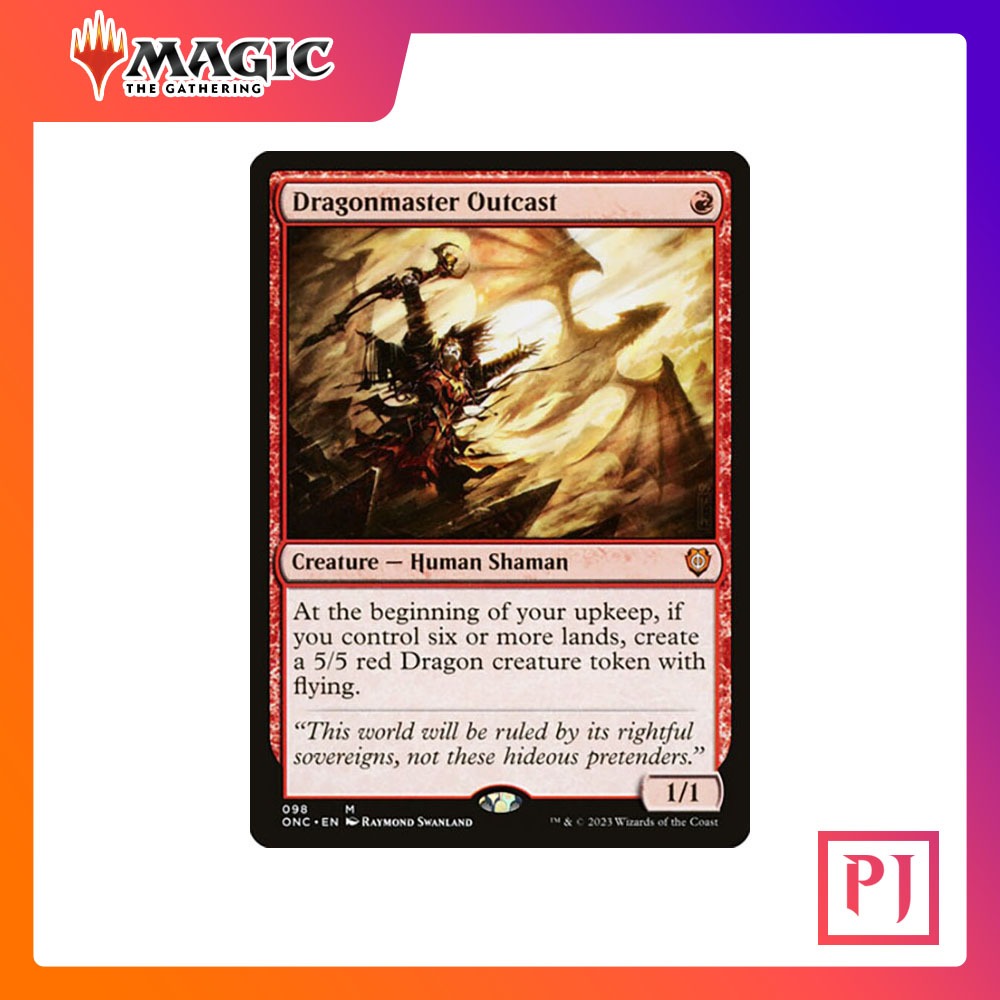 [MTG] Dragonmaster Outcast [ONC] [RED] [MYTHIC] [NORMAL] [ENG] (การ์ดเม ...