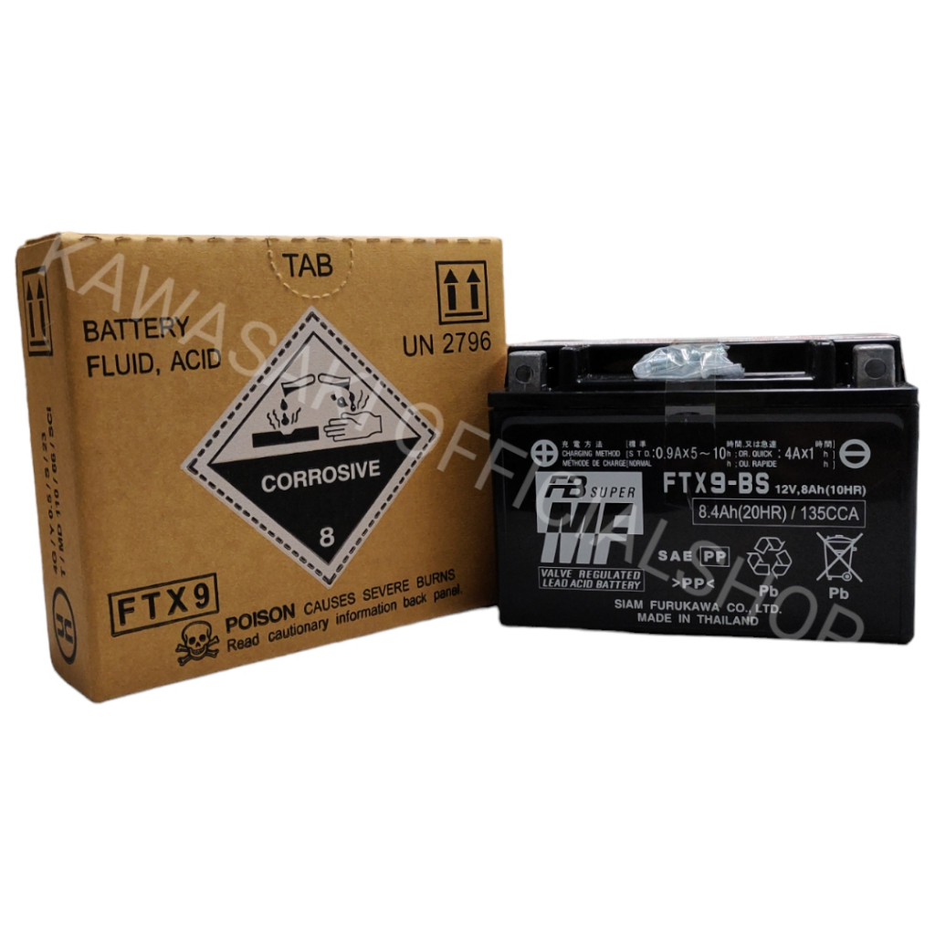 แบตเตอรี่ FTX9-BS,12V 8AH-BATTERY (อ่านรายละเอียดรุ่นก่อนสั่งซื้อ ...