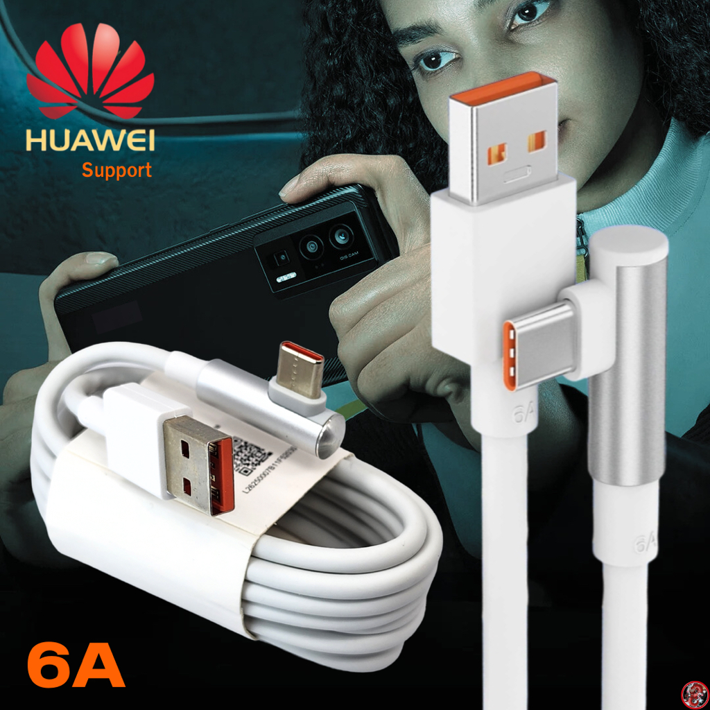 สายชาร์จ Huawei Type-C 6A รองรับ 120W สำหรับ หัวเหว่ย ไทป์ซี Gamer ...