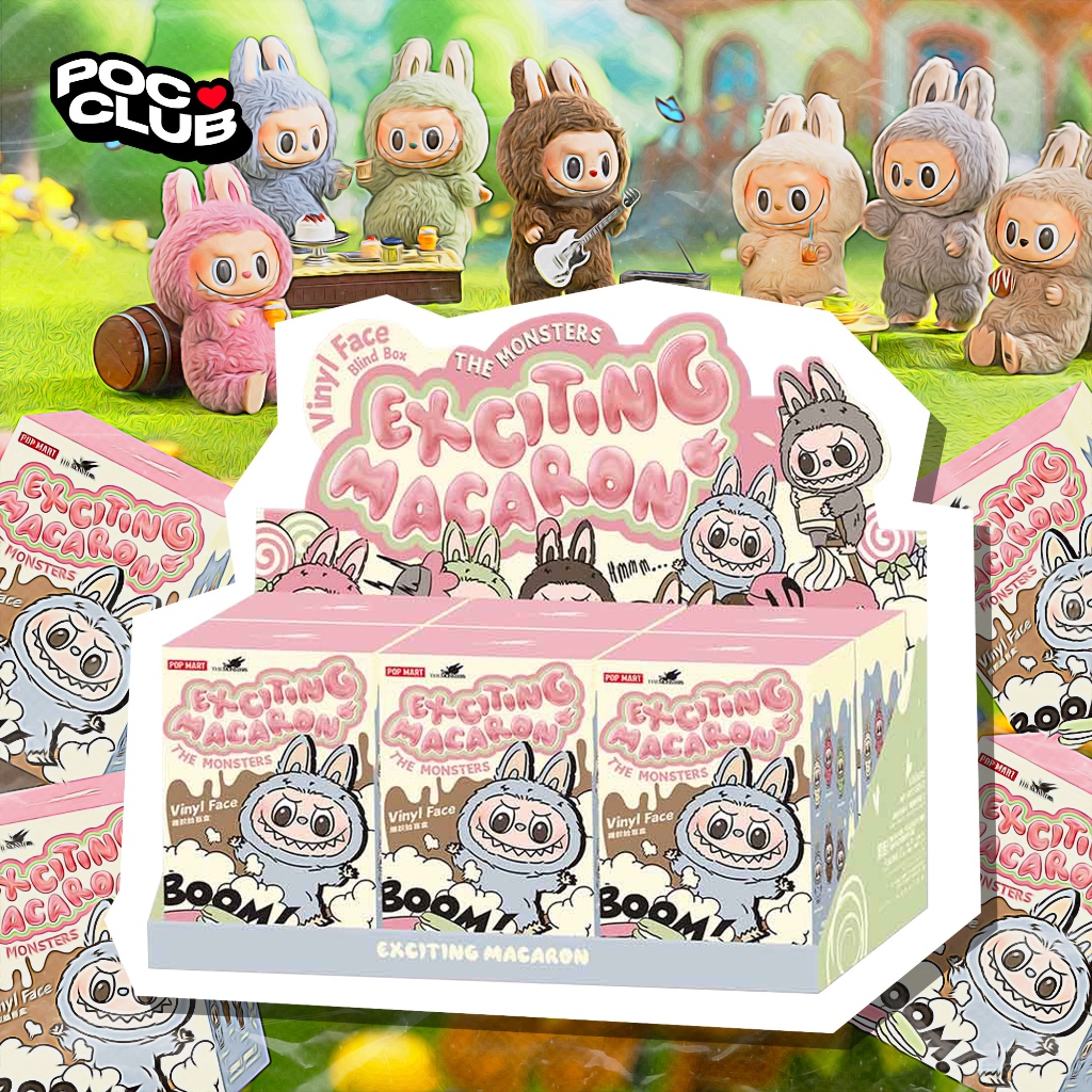 [POC CLUB] Labubu Tasty Macaron Vinyl Face Blindbox | Shopee Thailand