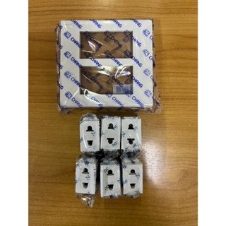 ️ส่งทุกวันจ้า ️ เต้ารับคู่มีกราวด์ ปลั๊กไฟ แผงไฟ ตราช้าง เต้ารับปลั๊กไฟ เต้ารับปลั๊กไฟ 3 ขา 904N ...