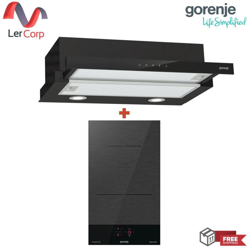(Gorenje) เครื่องดูดควันแบบฝัง TH64E4BG + เตาไฟฟ้าอินดักชั่น ควบคุมระบบ ...